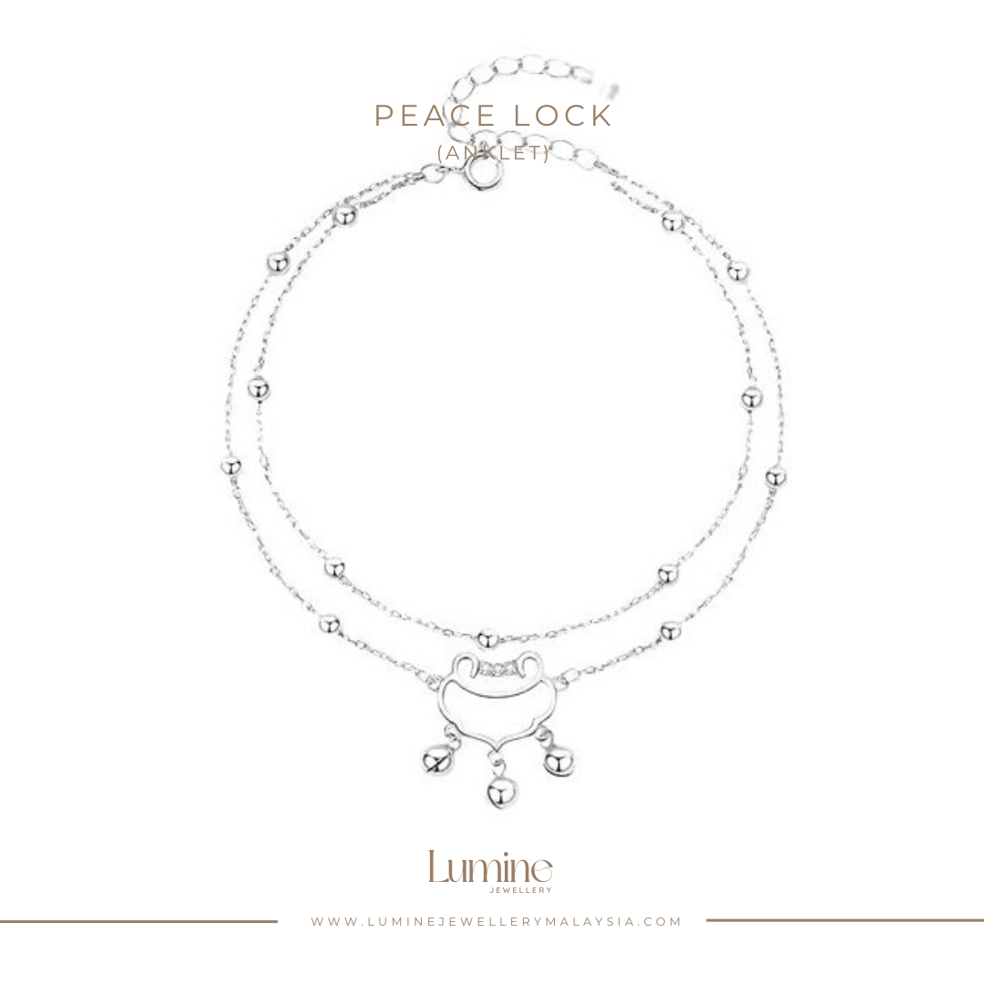 Peace Lock Anklet – Lumine Jewellery Malaysia