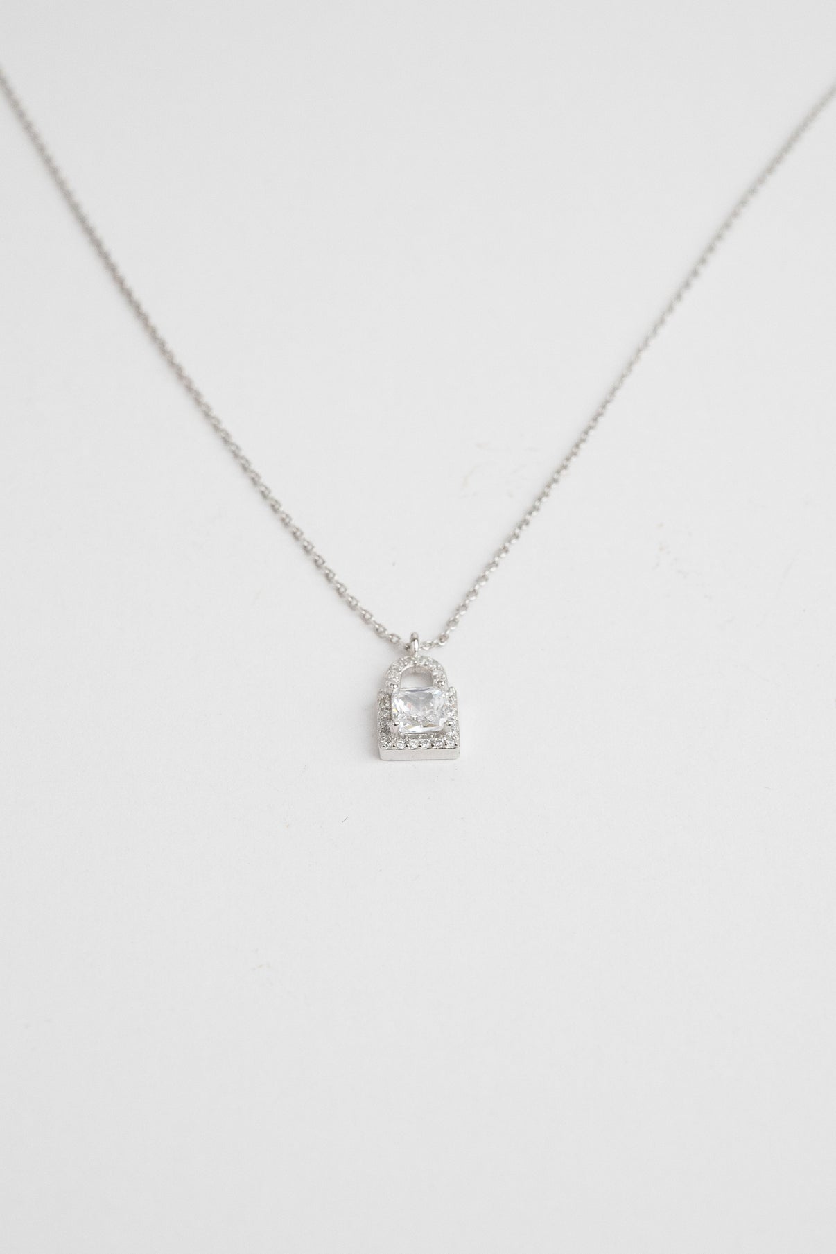Full Diamond Lock Necklace – Lumine Jewellery Malaysia